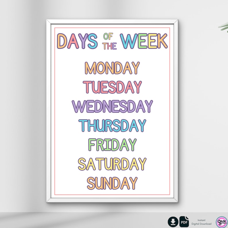 Colorful Educational Poster, Alphabet Printable, Classroom Wall Art ...