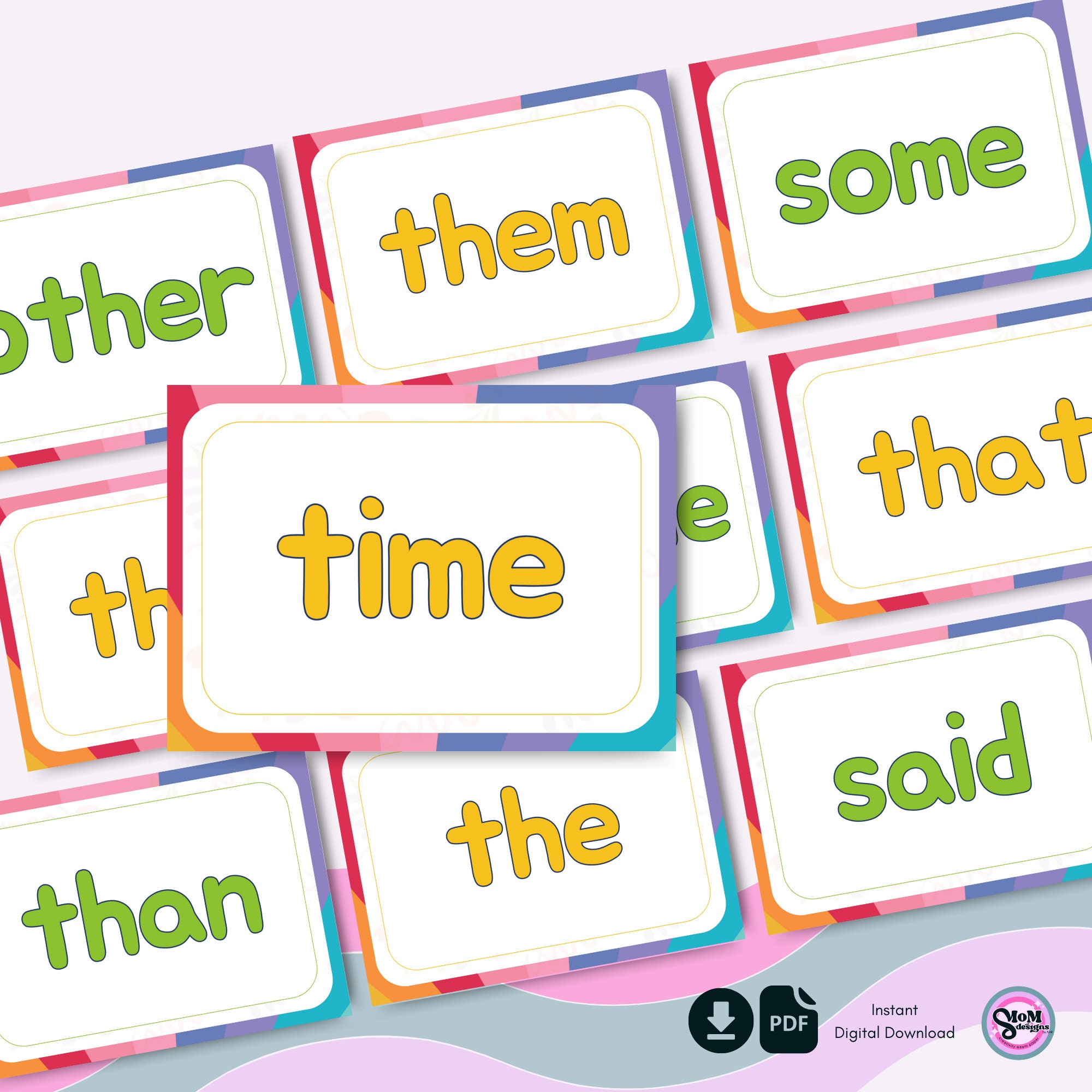 100 Fry Sight Words Flashcards and Posters, Prek to 1st Grade Sight ...