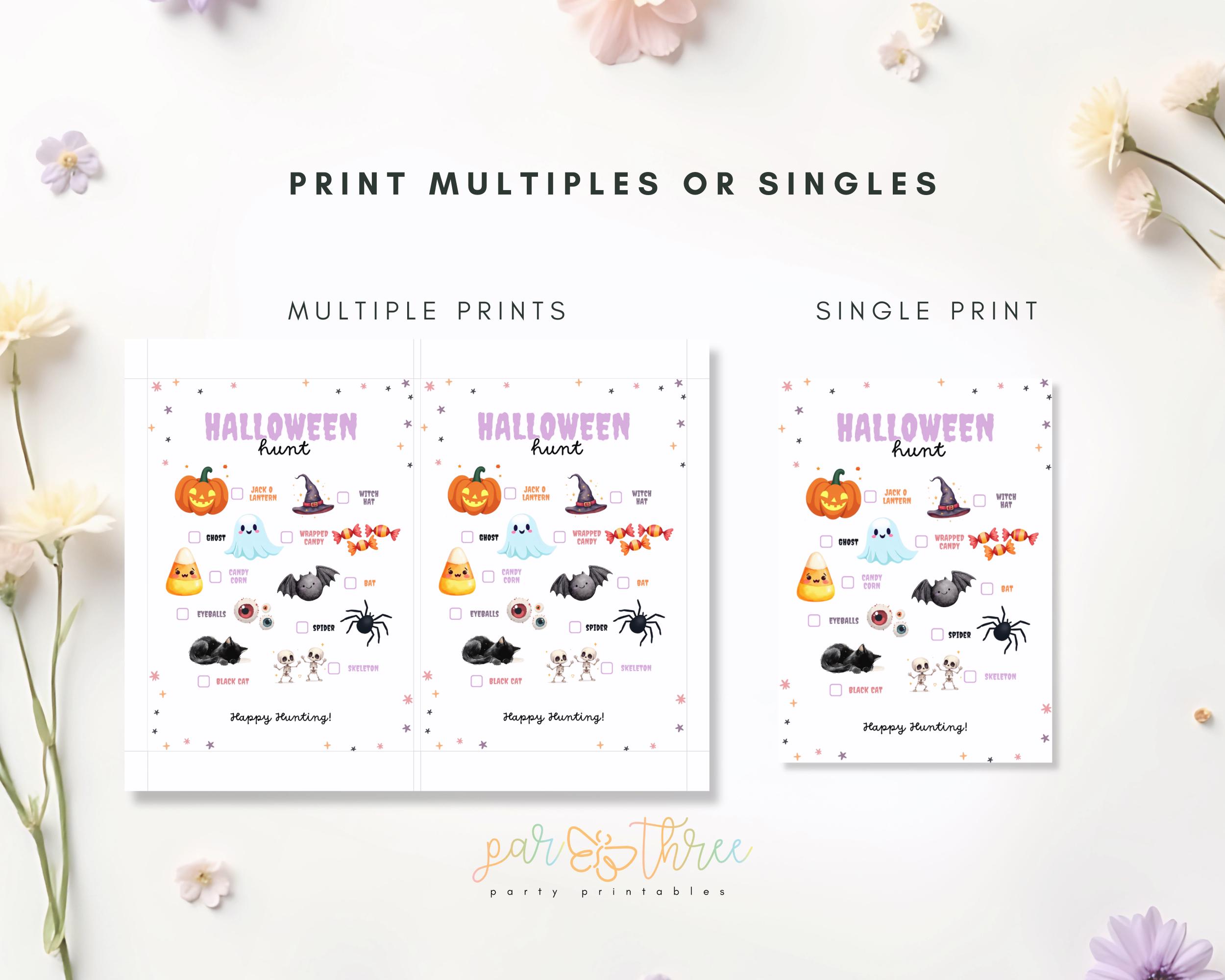 Halloween Scavenger Hunt Game | Printable Trick or Treat Activity ...