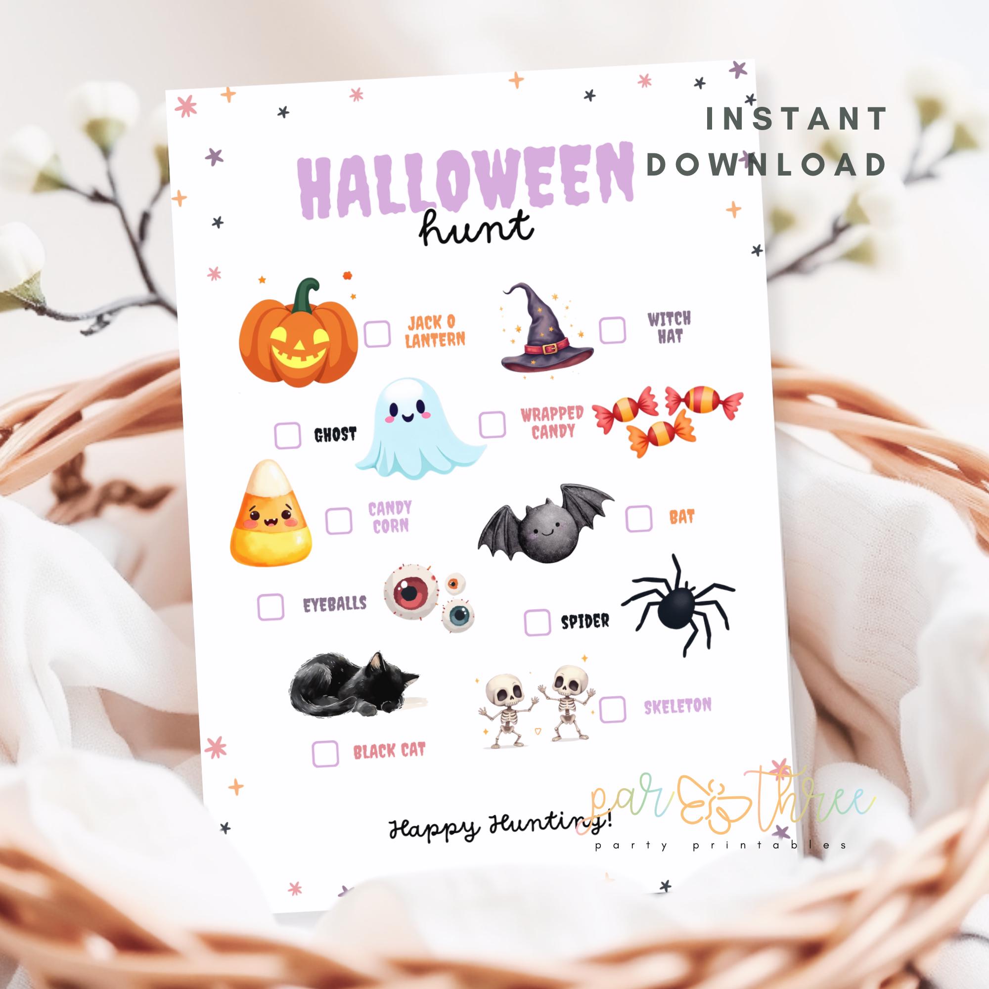 Halloween Scavenger Hunt Game | Printable Trick or Treat Activity ...
