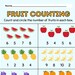 Childrens Kids Learning Page Fruit Math Counting Page, Kids Numbers ...