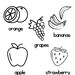 Childrens Fruit Coloring Page, Kids Home Economics ELA Learning ...