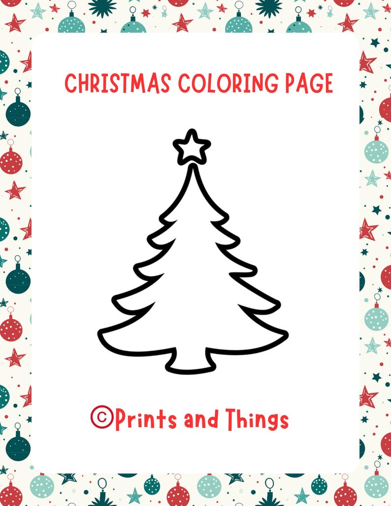 Childrens Design Color Your Own Christmas Yule Holiday Tree, Kids ...