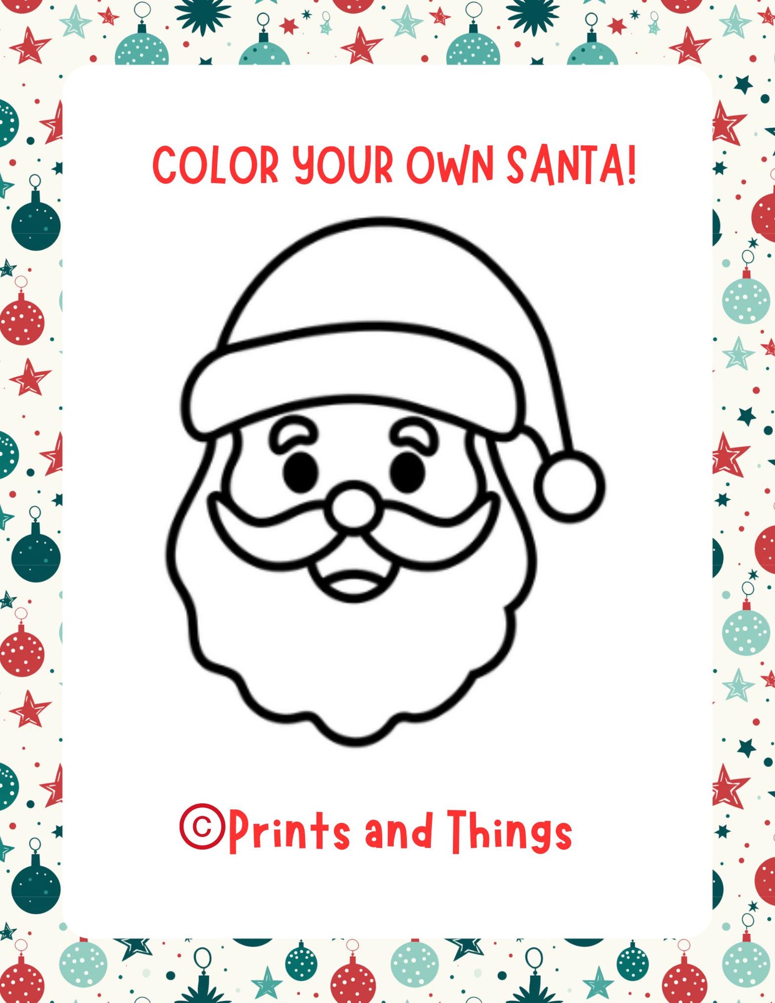 Children's Christmas Santa Claus Coloring, Kids Frozen Holiday ...