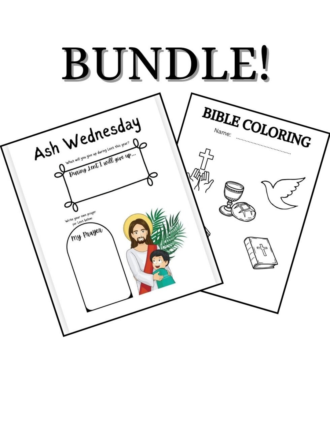 Childrens Ash Wednesday Activity Bundle, Kids Lent Christian Bible ...