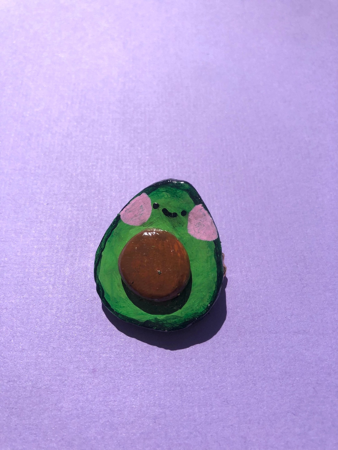 Cute Avocado Clay Pin - Etsy