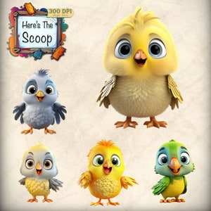 Cartoon Bird Clipart Bundle: PNG and SVG Clipart Bundle - Etsy Canada