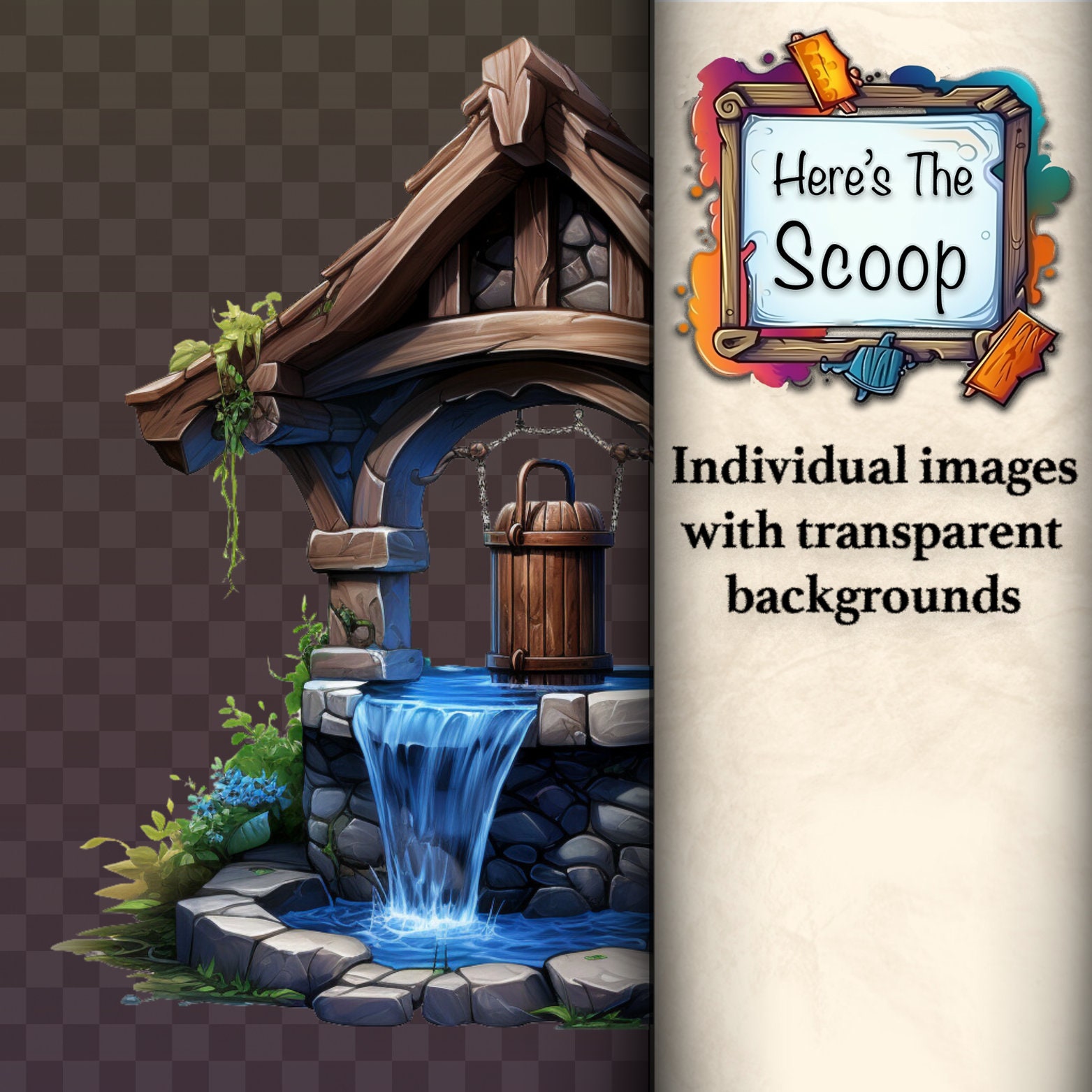 Magical Well Clipart Bundle: PNG & SVG Magical Clipart Fairy Tale ...