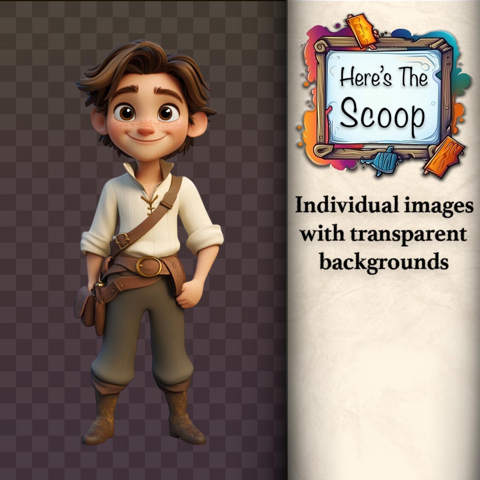 Jim Hawkins Character Clipart Bundle: PNG SVG Treasure Island Hero ...