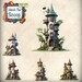 Wizard Tower Clipart Bundle: PNG and SVG Magical Clipart Whimsical ...