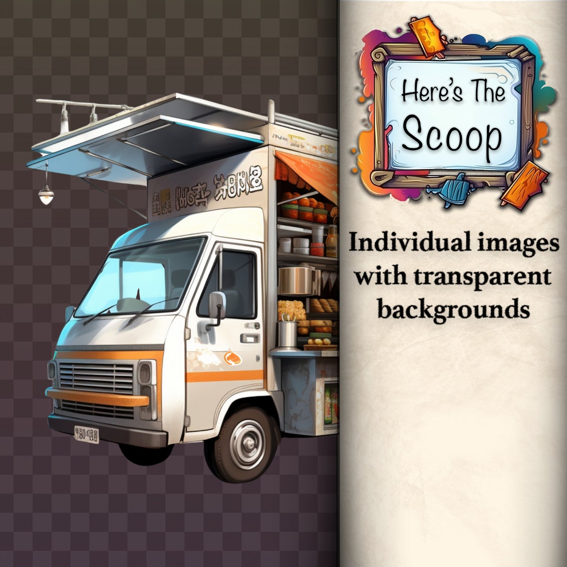 Food Truck Clipart Bundle: PNG & SVG Modern Clipart Mexican Clipart ...