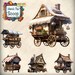 Merchant Cart Clipart Bundle: PNG and SVG Medieval Merchant Cart Image ...