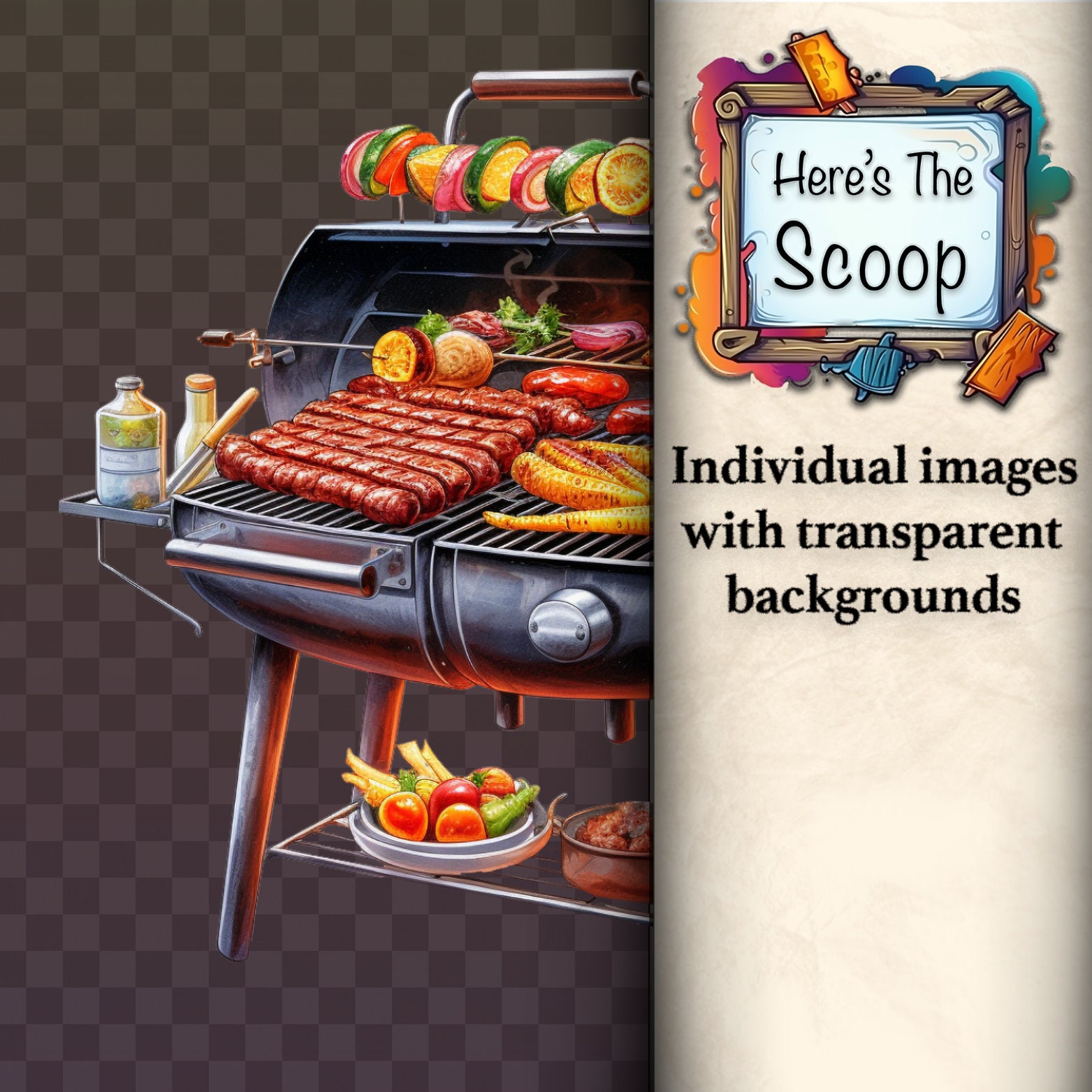Summer Barbecue Clipart Bundle: PNG & SVG Seasonal Clipart Summer ...