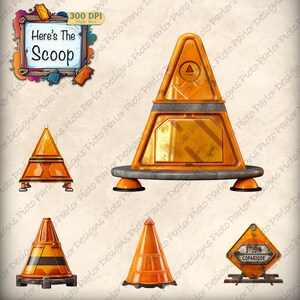 Construction Sign Clipart Bundle: PNG & SVG Construction Clipart Modern ...