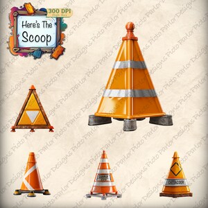 Construction Sign Clipart Bundle: PNG & SVG Construction Clipart Modern ...