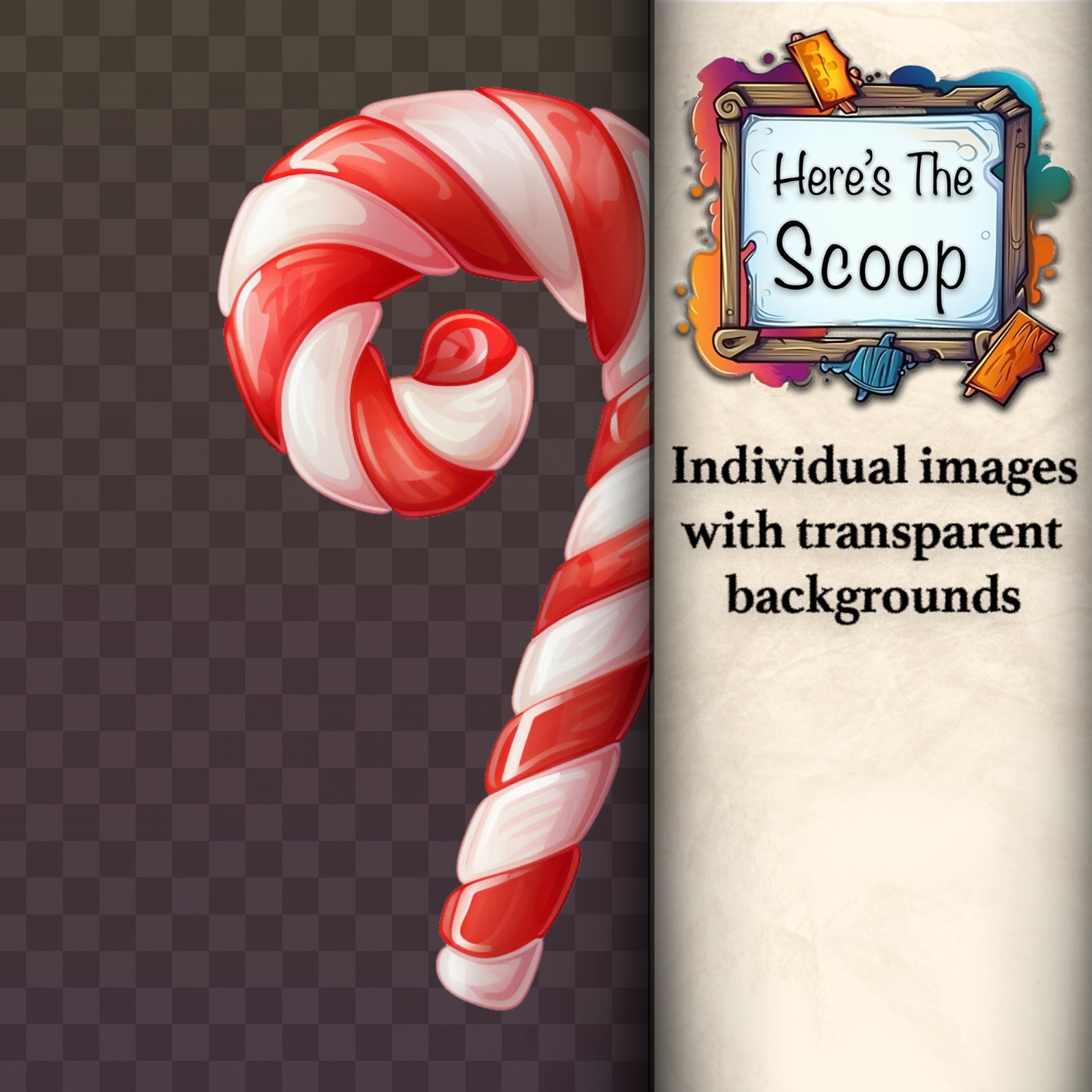 Candy Cane Clipart Bundle: PNG & SVG Christmas Candy Cane Seasonal ...