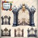 Gothic Gate Clipart Bundle: PNG & SVG Horror Clipart Gothic Clipart ...