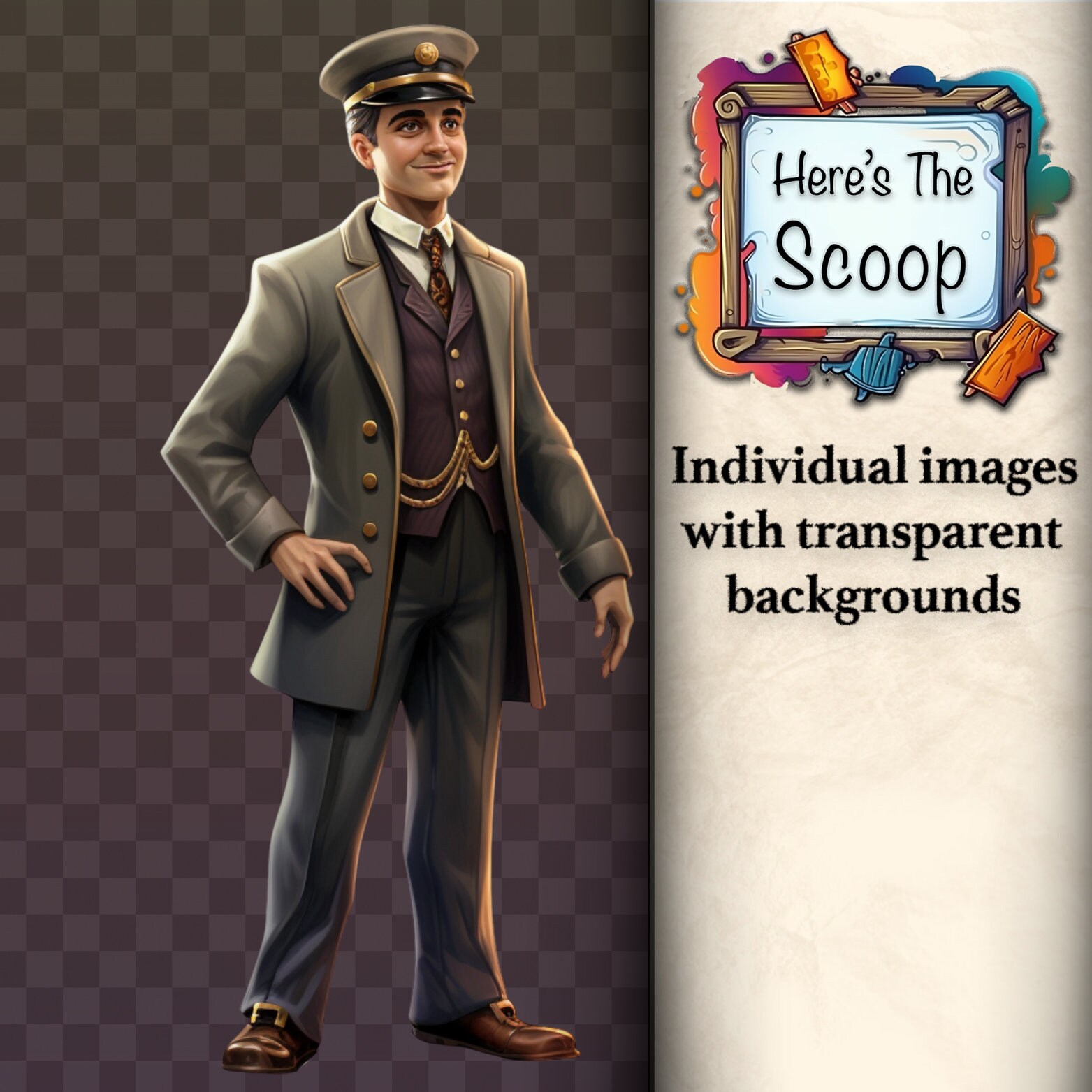 Train Conductor Clipart Bundle: PNG & SVG Train Drive Clipart Train ...