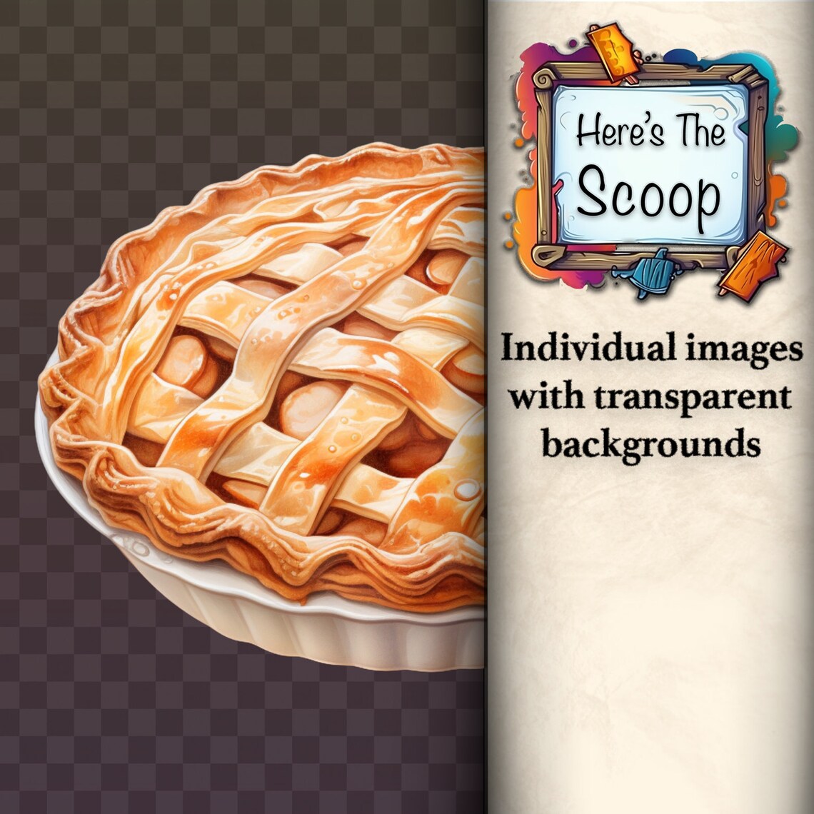 Apple Pie Clipart Bundle: PNG & SVG Food Clipart Pie Clipart Apple ...
