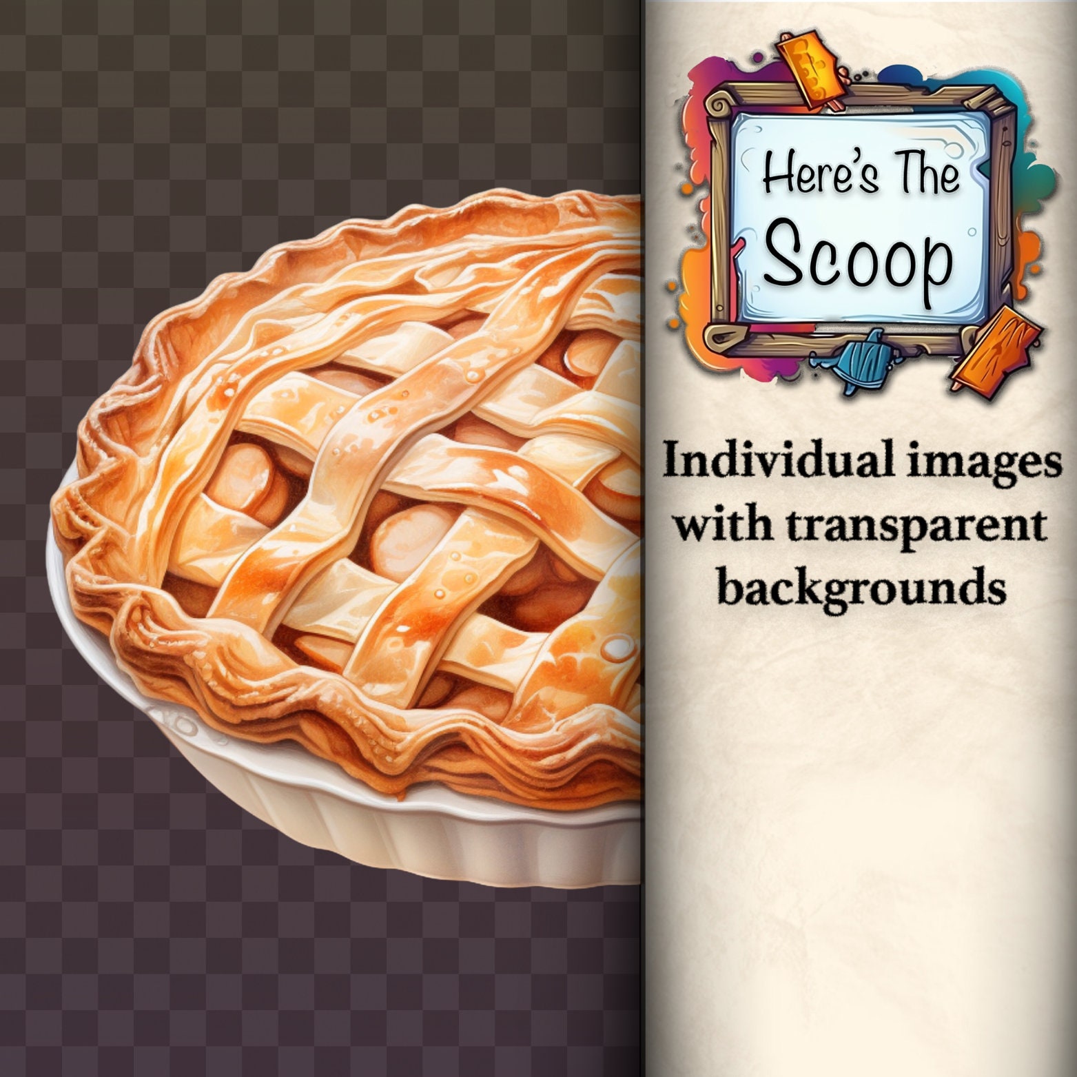 Apple Pie Clipart Bundle: PNG & SVG Food Clipart Pie Clipart Apple ...