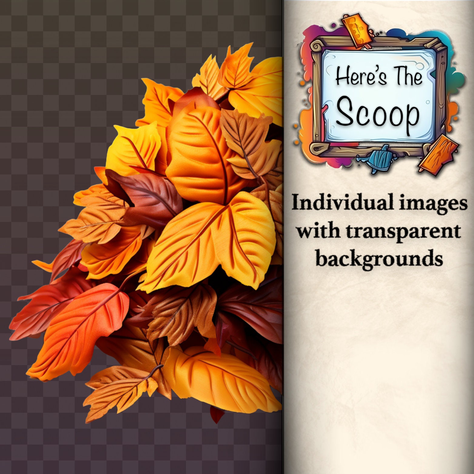 Autumn Leaves Clipart Bundle: PNG & SVG Leaf Clipart Seasonal - Etsy