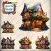 Magical Library Building Clipart Bundle: PNG & SVG Magical Clipart ...