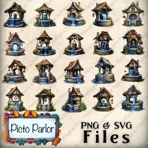Magical Well Clipart Bundle: PNG & SVG Magical Clipart Fairy Tale ...