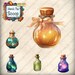 Magical Pixie Potion Bottle Cliaprt Bundle: PNG & SVG Magical Clipart ...