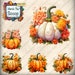 Floral Pumpkin Clipart Bundle: PNG & SVG Floral Clipart Halloween ...
