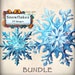 Snowflakes Clipart Bundle: PNG & SVG Seasonal Clipart Snow Clipart ...