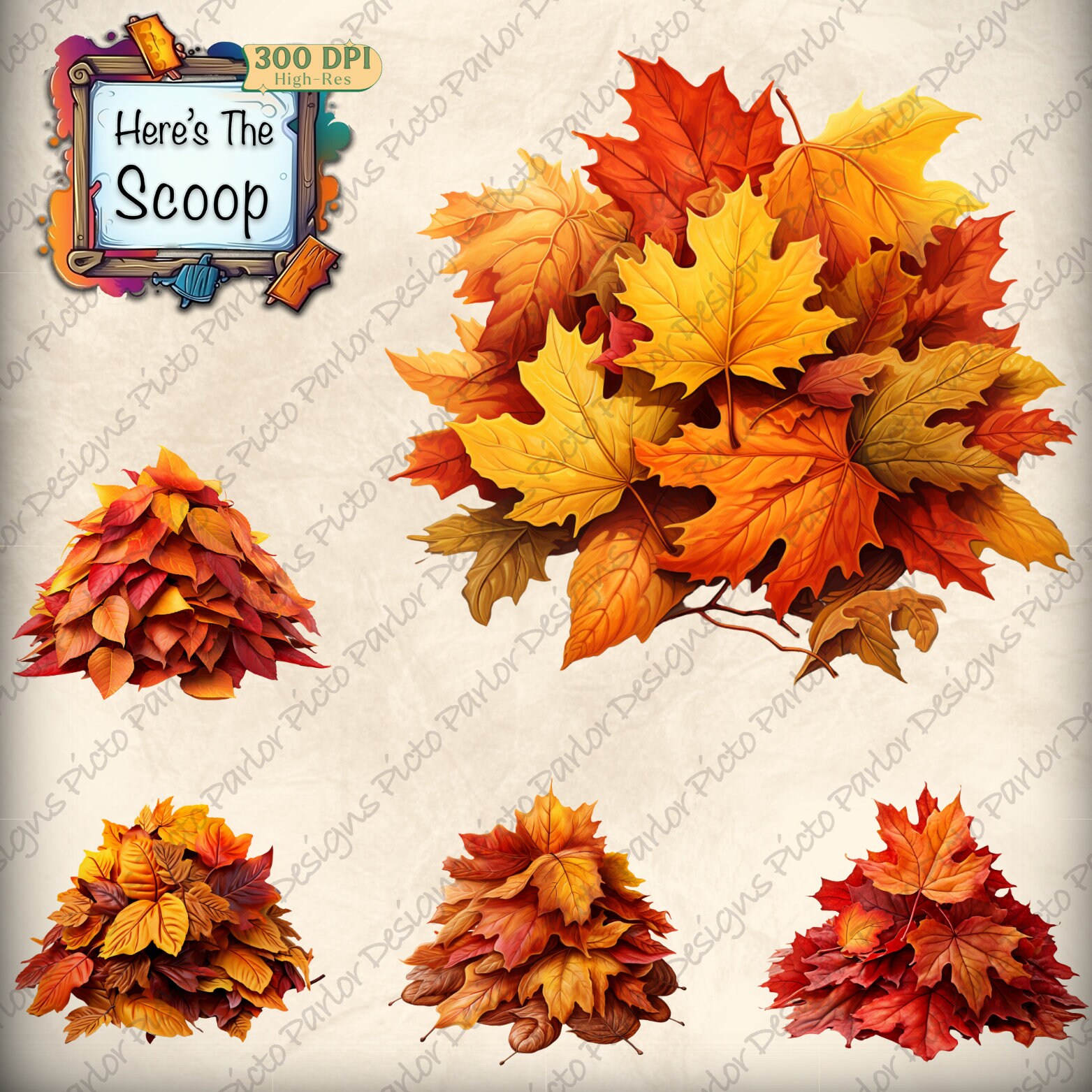 Autumn Leaves Clipart Bundle: PNG & SVG Leaf Clipart Seasonal - Etsy