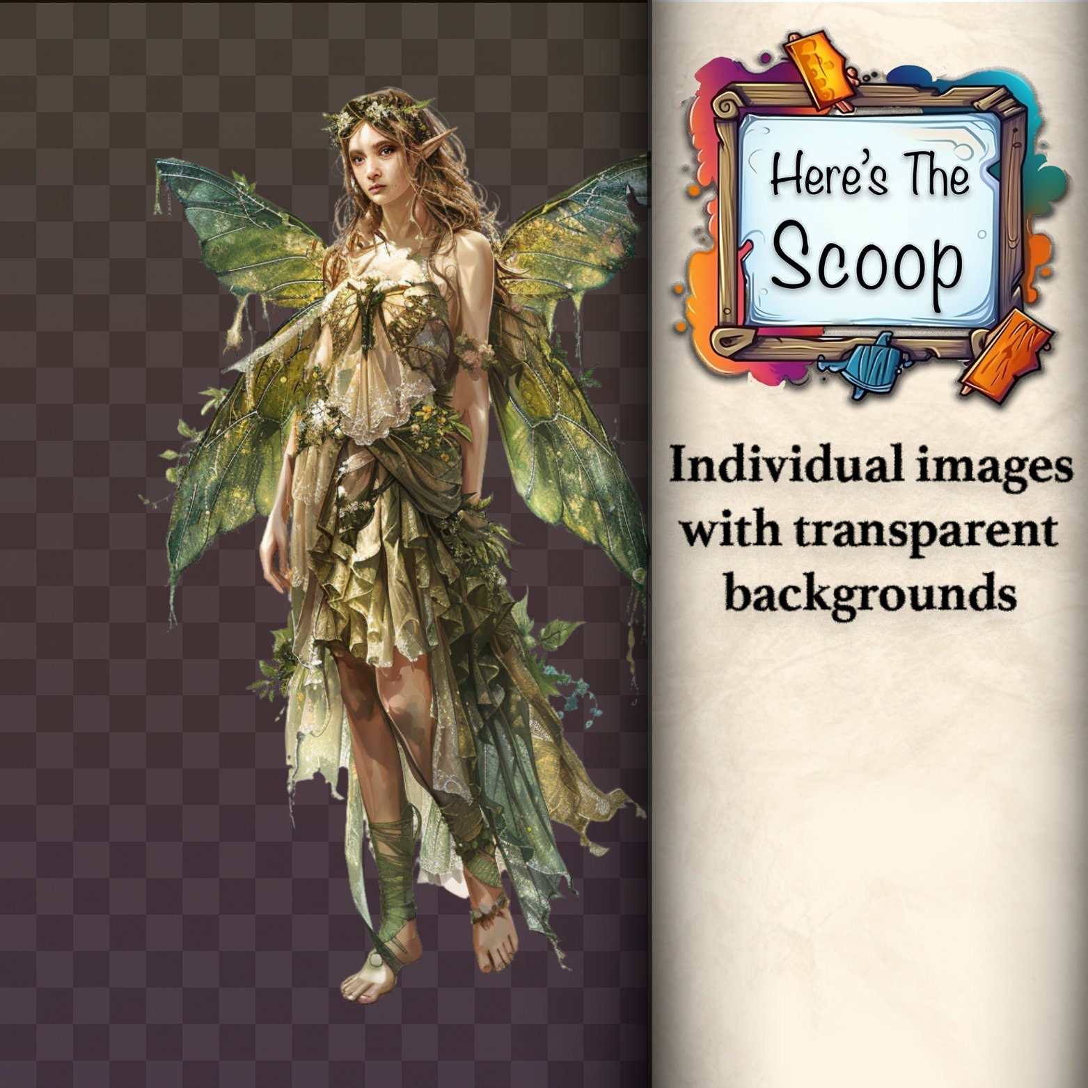 Forest Fairy Clipart Bundle: PNG & SVG Enchanted Forest Fairy Clipart ...