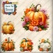 Floral Pumpkin Clipart Bundle: PNG & SVG Floral Clipart Halloween ...