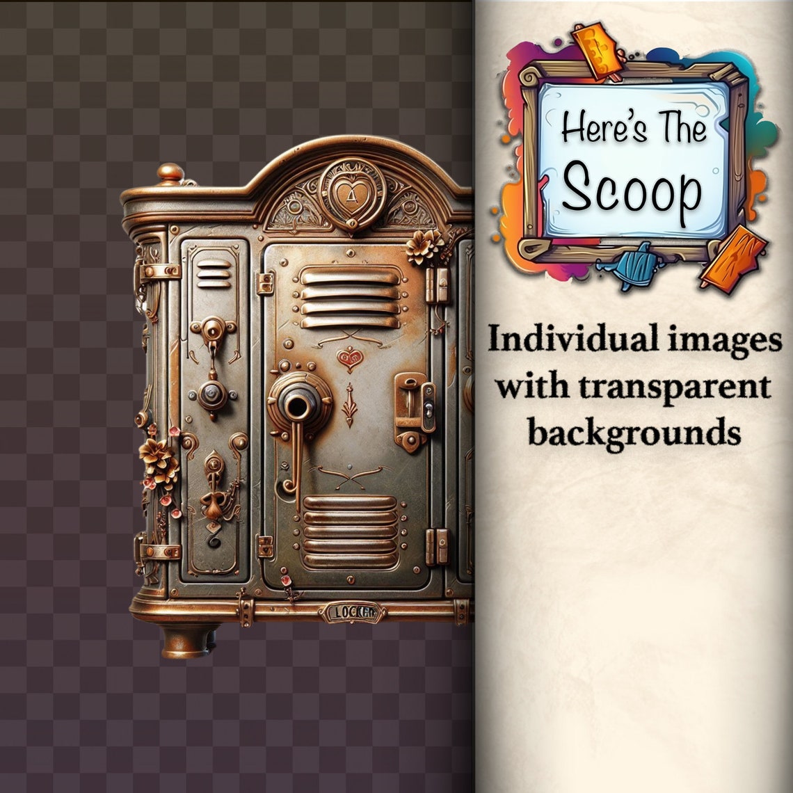 Lockers Clipart Bundle: PNG & SVG School Lockers Clipart Storage Locker ...