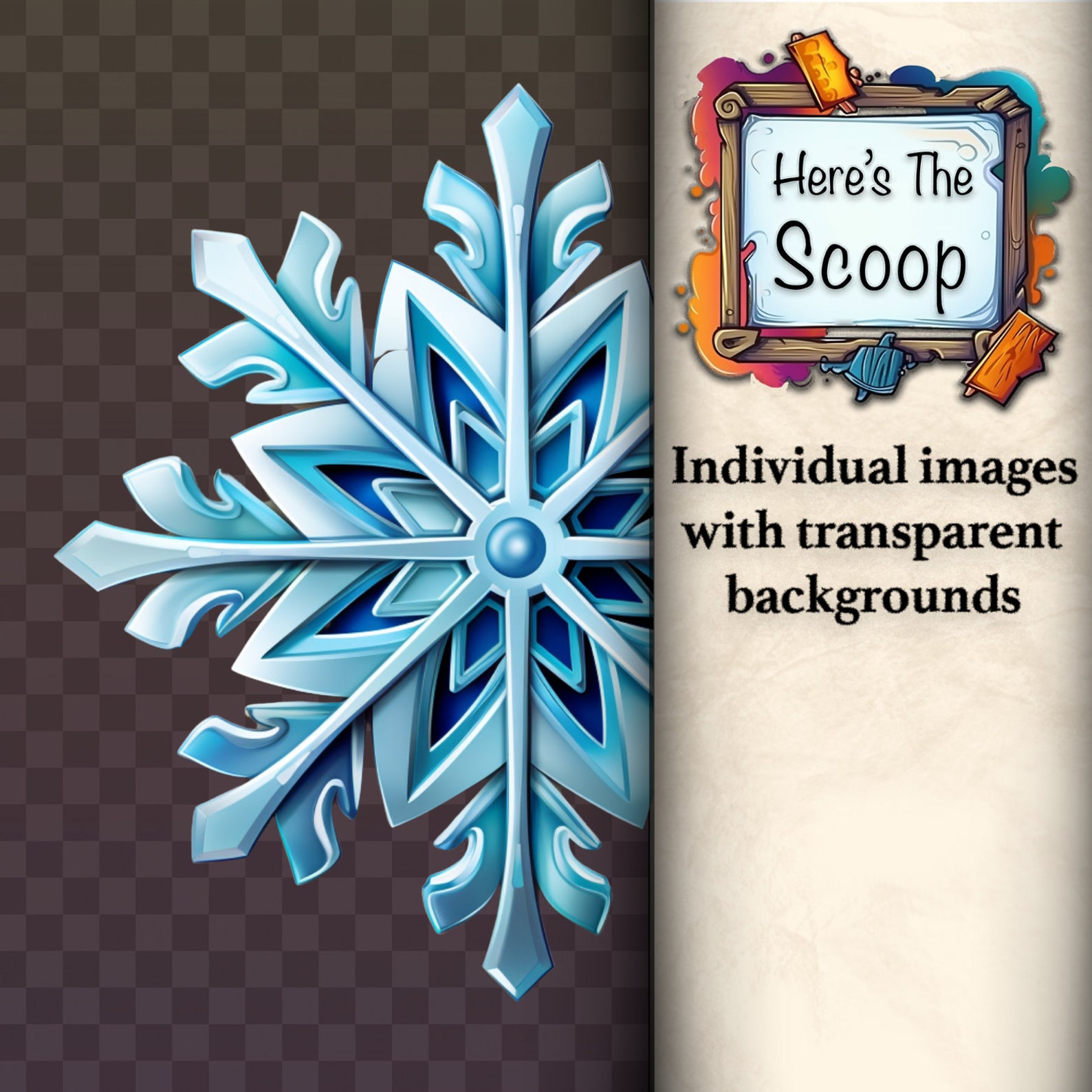 Snowflakes Clipart Bundle: PNG & SVG Seasonal Clipart Snow Clipart ...