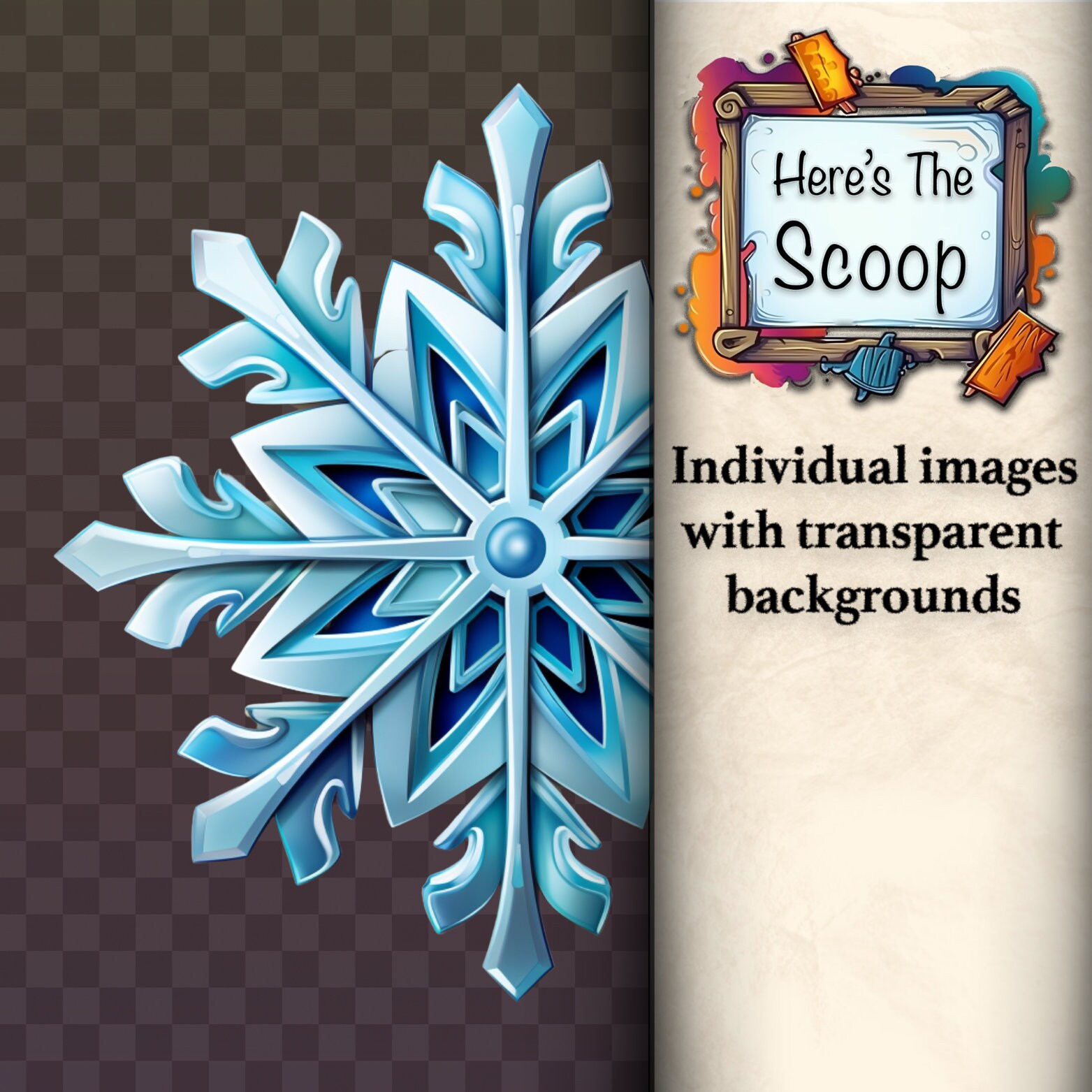 Snowflakes Clipart Bundle: PNG & SVG Seasonal Clipart Snow Clipart ...