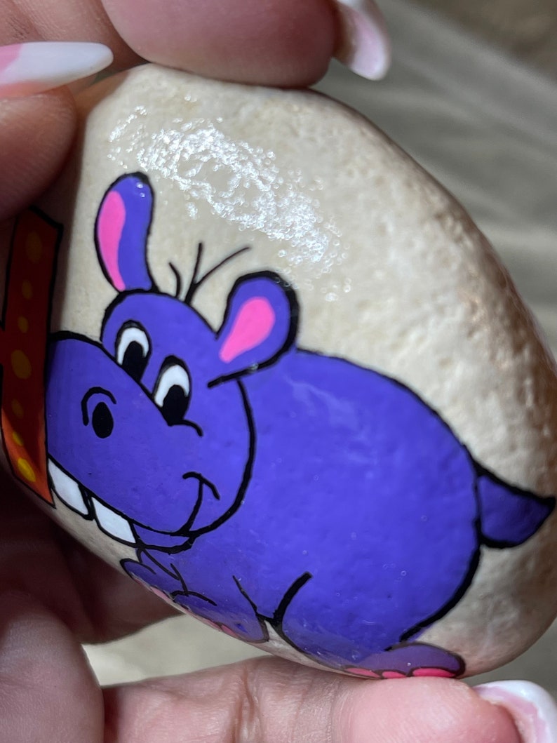 Abcs - Letter ‘H’ - H is for Hippo Alphabet Learning Rocks - Etsy