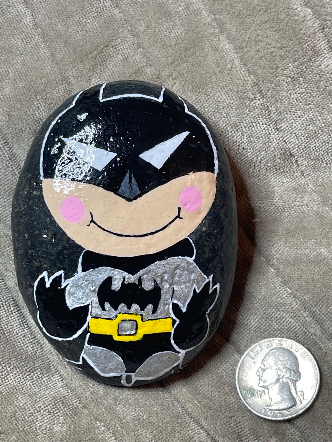 Super Heroes Collection - BATMAN - Hand Painted Rock - Etsy
