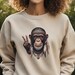 Boho Monkey Sweatshirt Unique Handmade Design Women's - Etsy