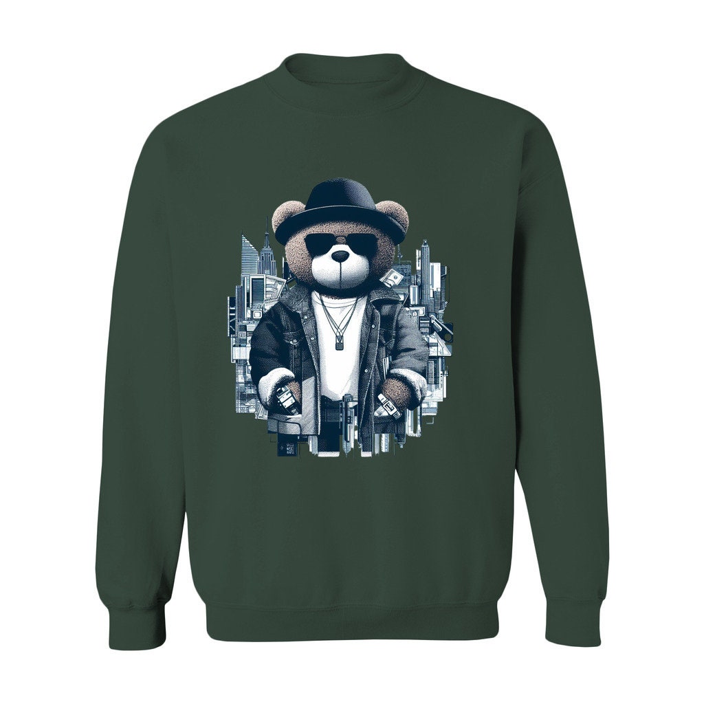 Mafia Teddy Bear Sweatshirt, Teddy Bear Pattern Sweatshirt, Funny Teddy ...