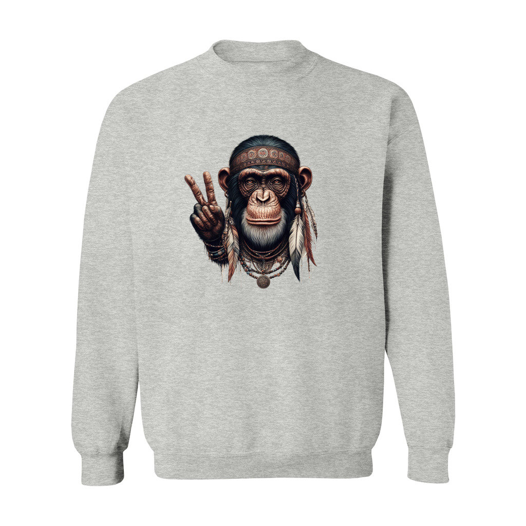 Boho Monkey Sweatshirt Unique Handmade Design Women's - Etsy