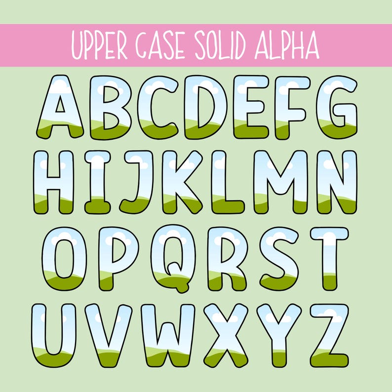 Canva Editable Doodle Alphabet Template: Solid & Dot Fillable Letters ...
