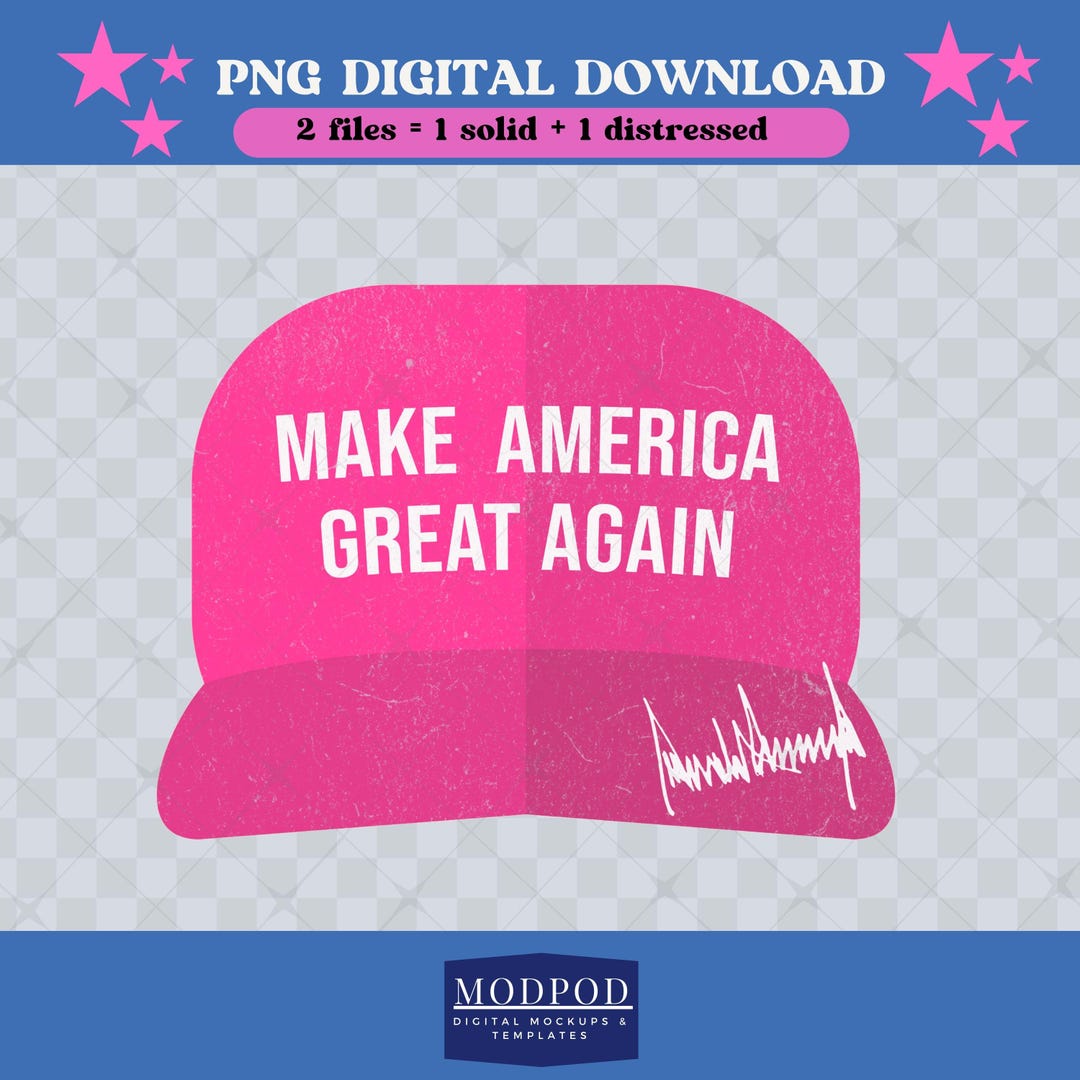 Trump 2024 Pink MAGA Hat PNG Design (digital Download) - Etsy