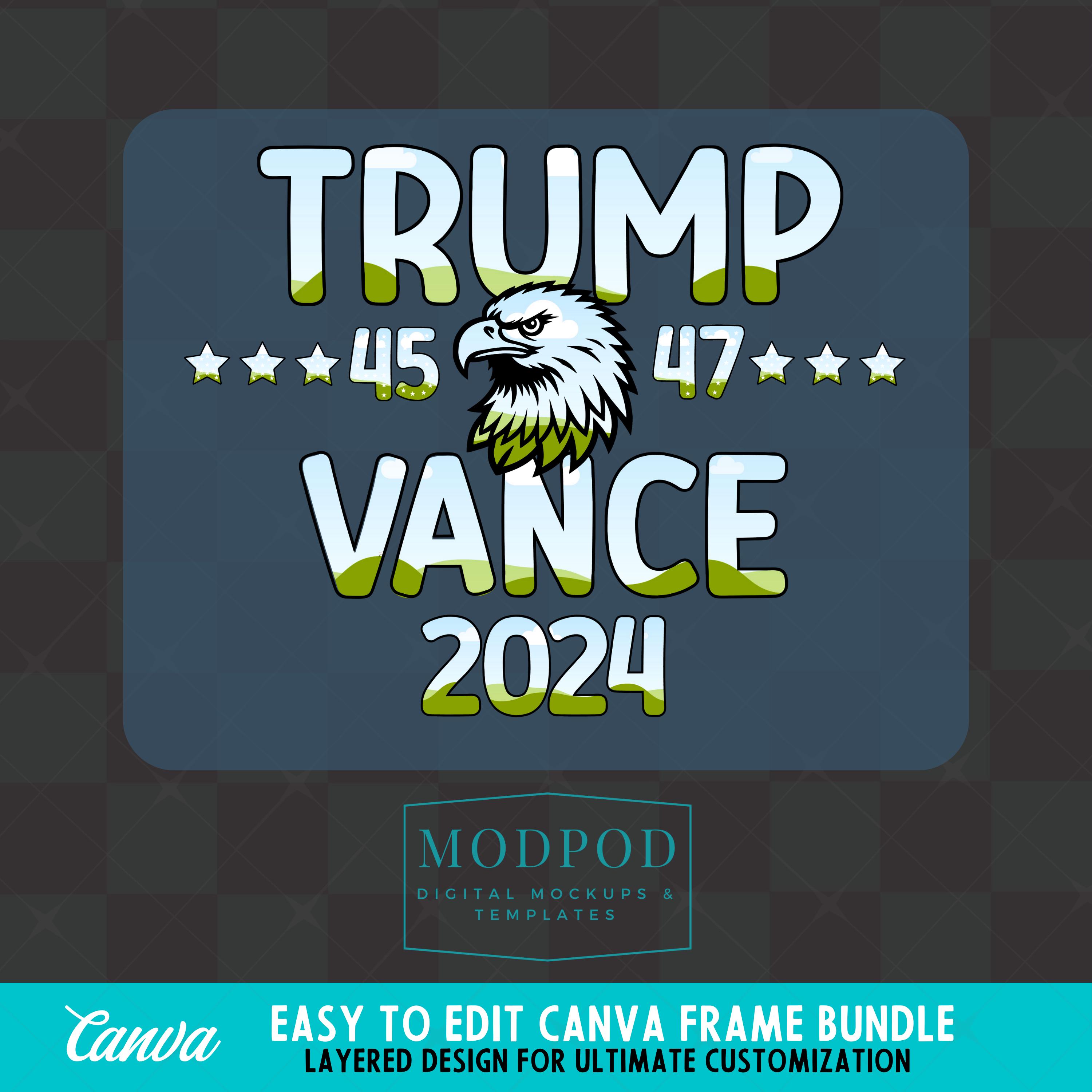 Canva Editable Template Bundle Trump 2024, Fillable Trending Trump ...