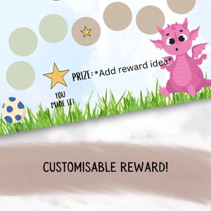 Dragon Reward Chart Printable | Customisable Potty Training Chart ...