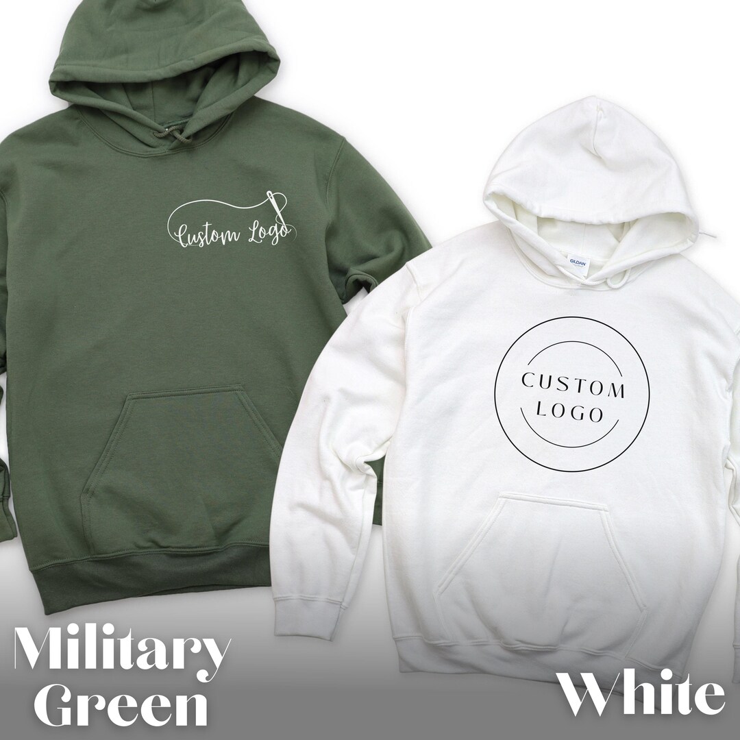 Custom Logo Hoodie, Front AND Back Print, Your Business Company ...