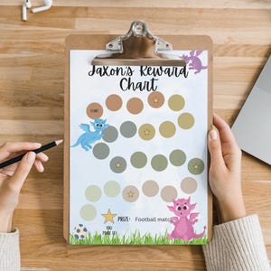 Dragon Reward Chart Printable | Customisable Potty Training Chart ...