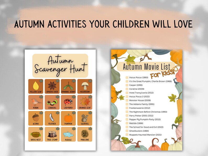 Printable Autumn/fall/halloween Bundle for Kids | Activities - Rewards ...