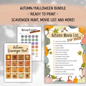 Printable Autumn/fall/halloween Bundle for Kids | Activities - Rewards ...