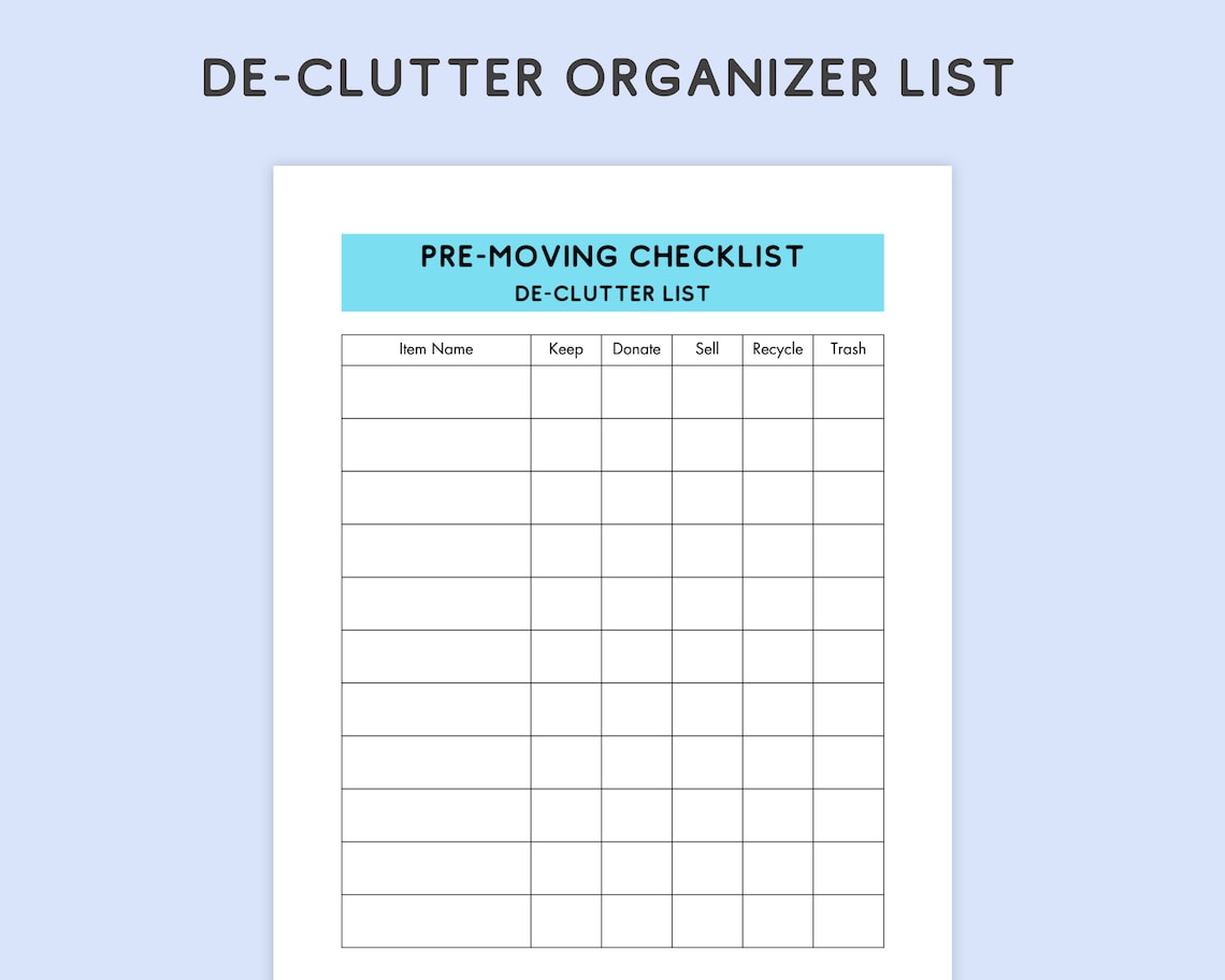 Moving Checklist Planner Printable, New Home Moving Essentials List ...